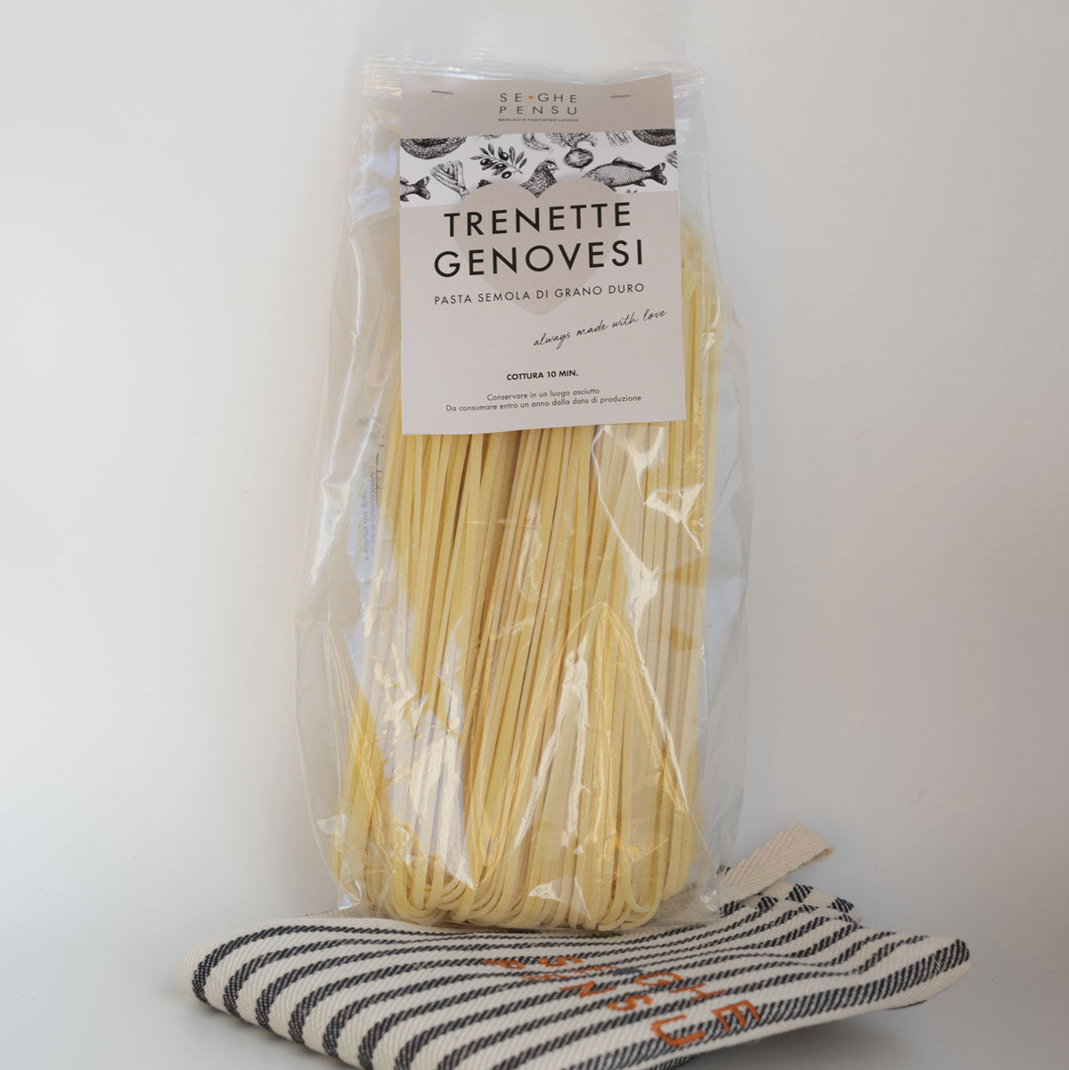 5 Packs of Trenette Genovesi Durum Wheat Semolina Pasta, 500gr each ...